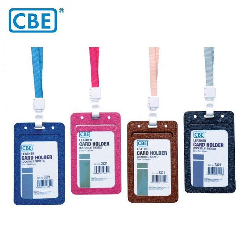 CBE Leather Name Tag / Name Badge Holder / Office ID Card Holder + Lan ...