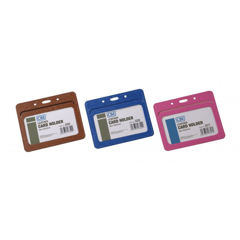 CBE Leather Name Tag / Name Badge Holder / Office ID Card Holder + Lan ...